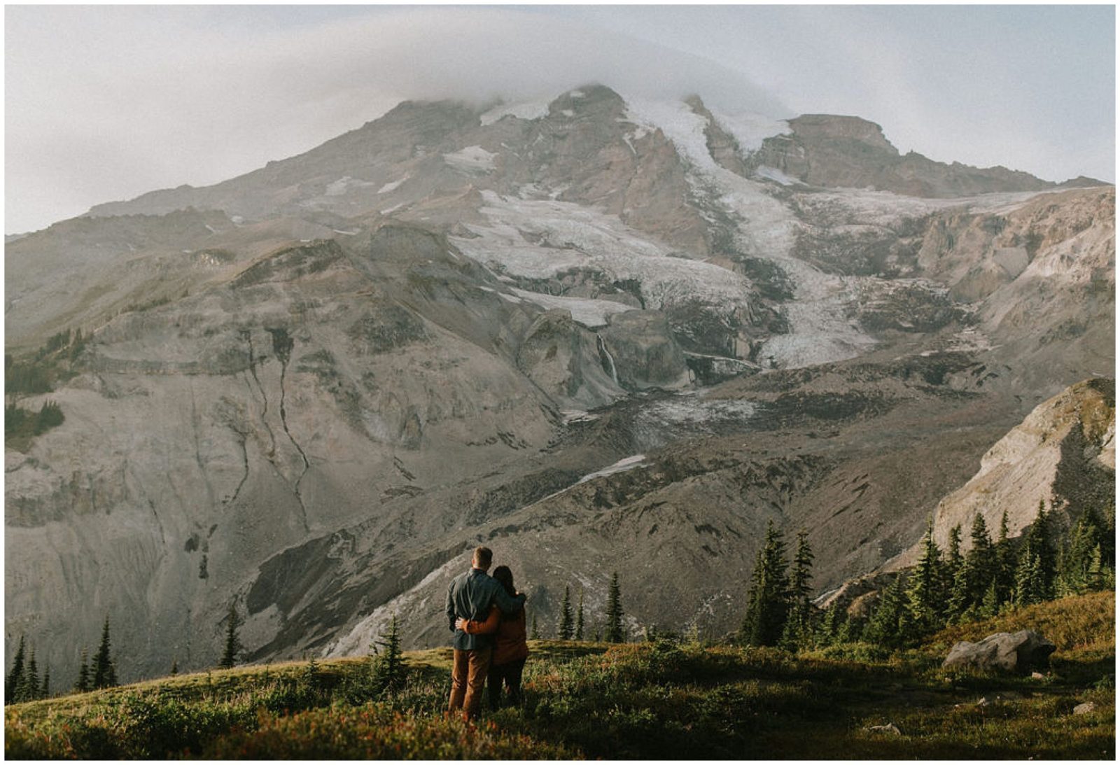 Courtney & Troy's Mountain Sunset Engagement Photos - leeshaking.com